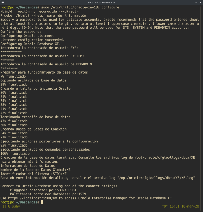 Instalación y configuración de Oracle Database 18c Express Edition en ... Instalación y configuración de Oracle Database 18c Express Edition en ...